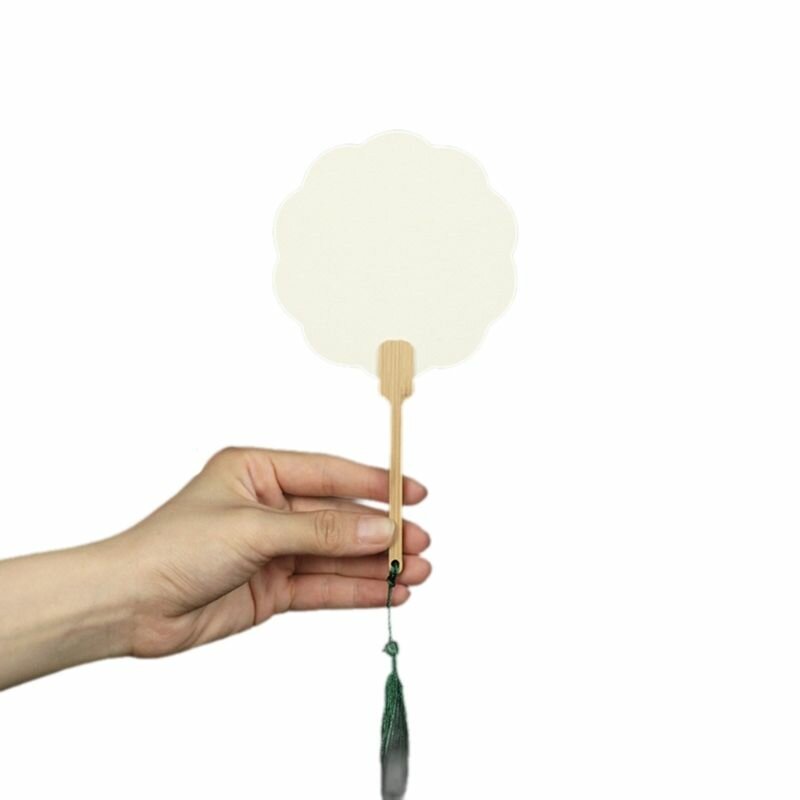 Веер из рисовой бумаги для росписи, - Супер маленькие десять пета