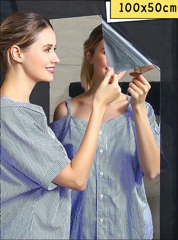 Зеркало гибкое 100х50см самоклейка