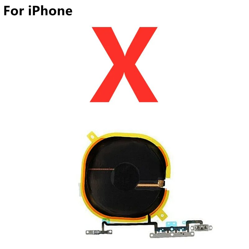 NFC чип Беспроводное зарядное устройство зарядная панель катушка Кнопка громкости гибкий кабель с наклейкой для iPhone X XR XS 11 12 13 Pro Max For iPhone X