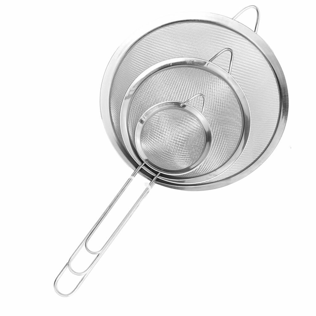 3 шт. Кухонное сито-ложка из нержавеющей стали, - 8cm14cm20cm