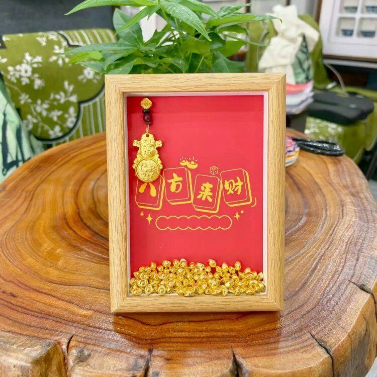 Коробка с сокровищами Бога удачи, рамка-орнамент, восемь направлений богатства, привлечение богатства и сокровищ, настольный подарок на новоселье, благословение