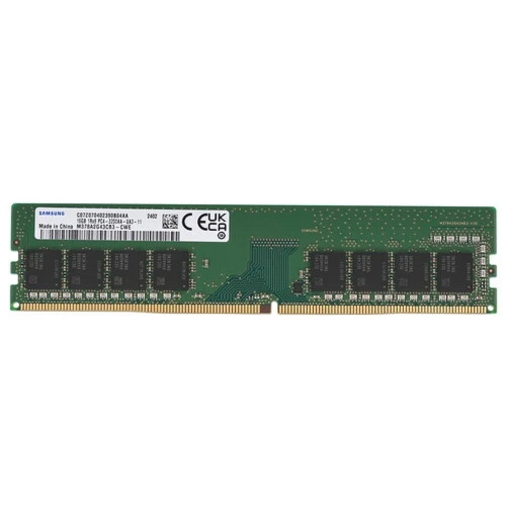 Оперативная память Samsung DIMM DDR4 16Gb PC25600 3200MHz CL21 1.2V OEM (M378A2G43CB3-CWE)