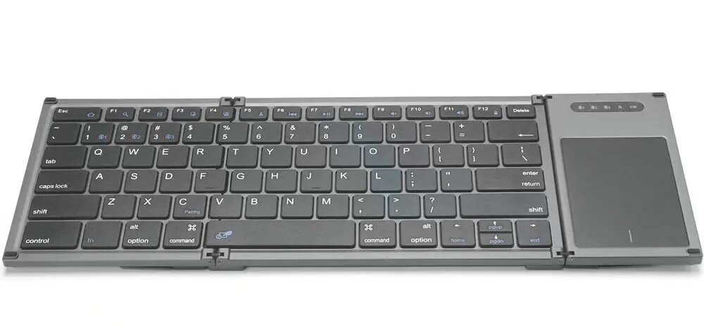 Полноразмерная складная клавиатура Bluetooth с тачпадом для Windows, Android, ios, Mac, для iPad, компьютера, планшета, ПК, телефона