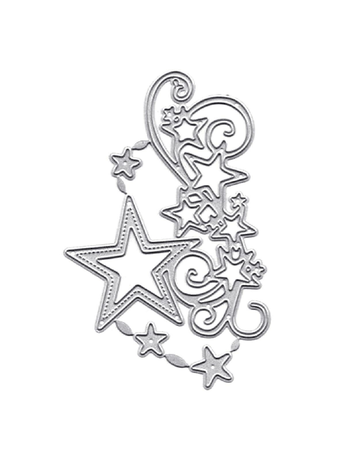 Рождественская Снежинка Звезда Трафарет для резки металла Трафарет для альбома DIY для скрапбукинга Шаблон Бумажной карточки Форма для тиснения