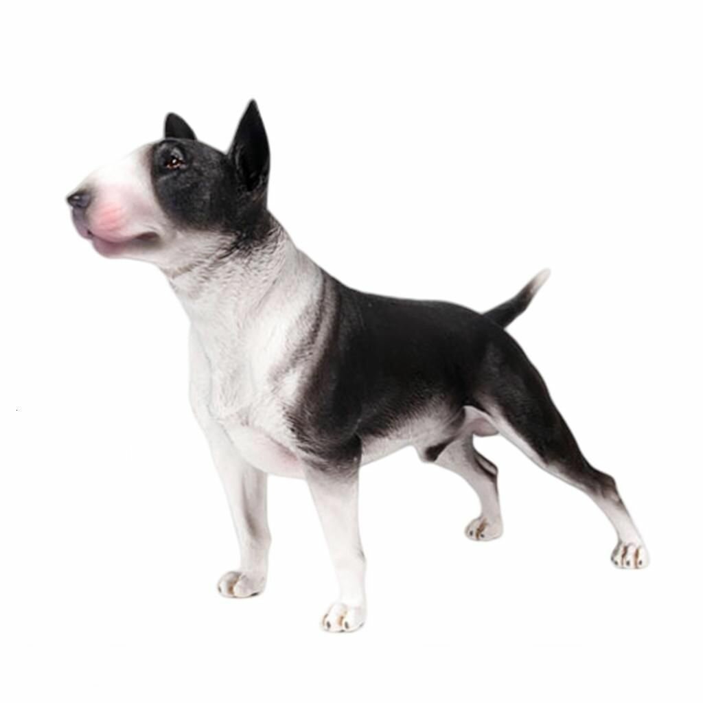 Фигурка щенка чау-чау, - черный бультерьер