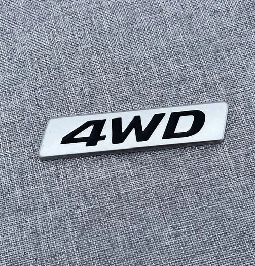 Металлическая наклейка на авто 4WD шильдик