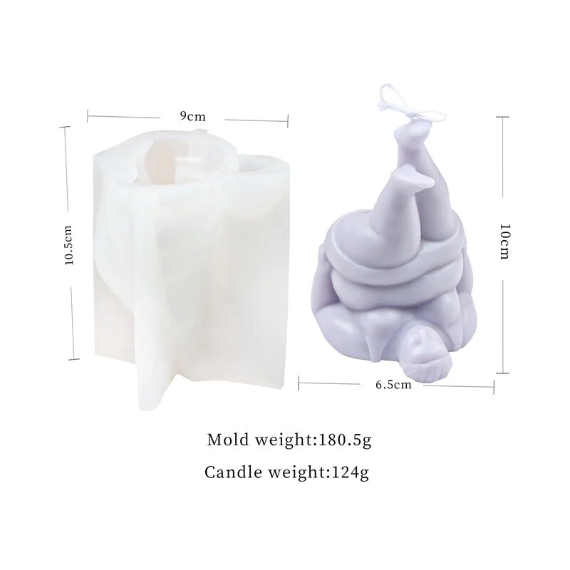 Силиконовая форма для свечей "Женская фигура", Mold 4