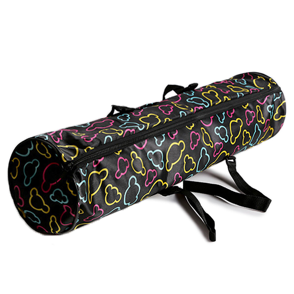 Сумка для йоги Water Repellent, для ношения коврика, с зippers, для хранения коврика, с карманом для телефона, подходит для коврика длиной 26 дюймов и диаметром 6 дюймов, материал полиэстер, цвета Color-1/Color-2/Color-3, размер 68*16 см, вес упаковки