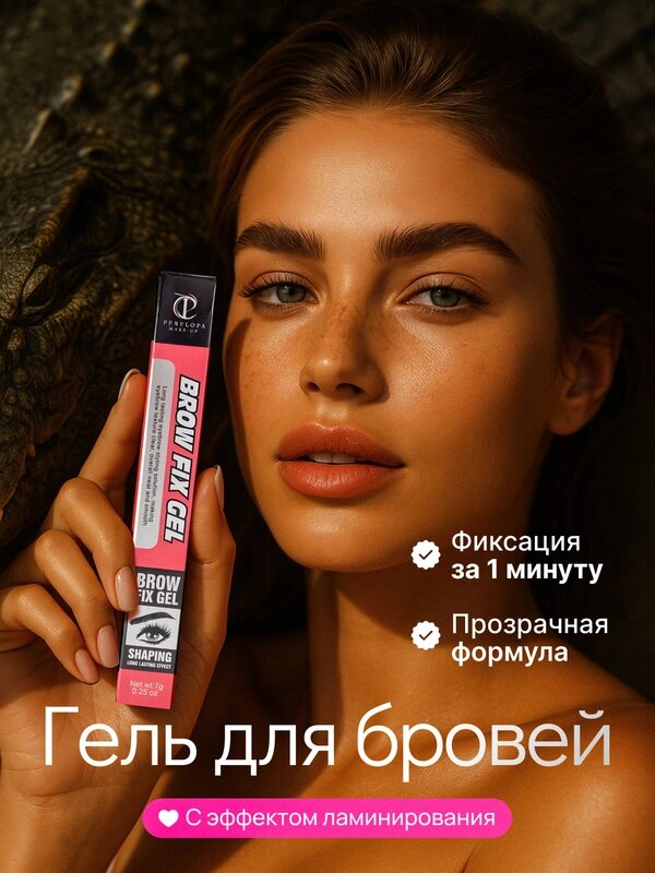 Гель для бровей с эффектом ламинирования и долговременной укладки, экстра сильная фиксация