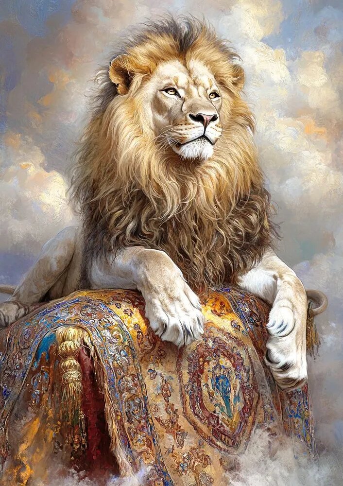 Алмазная Картина "Лев" 40х50 См Алмазная Вышивка / Картина Стразами Подарков