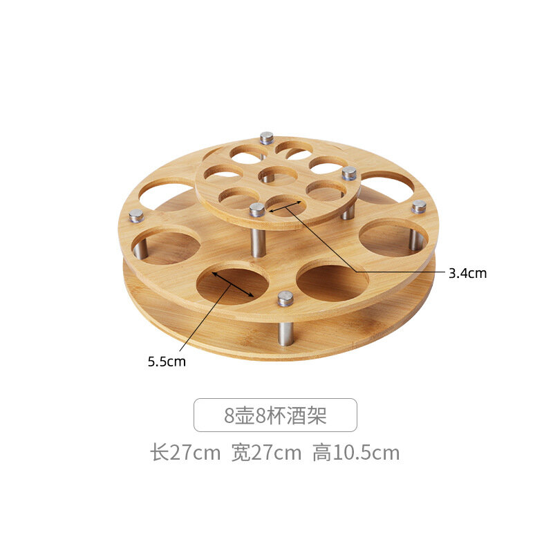 Бамбуковая и деревянная стойка для чашек с пулями Стойка для чашек с ликером Деревянная стойка для хранения вина Стойка