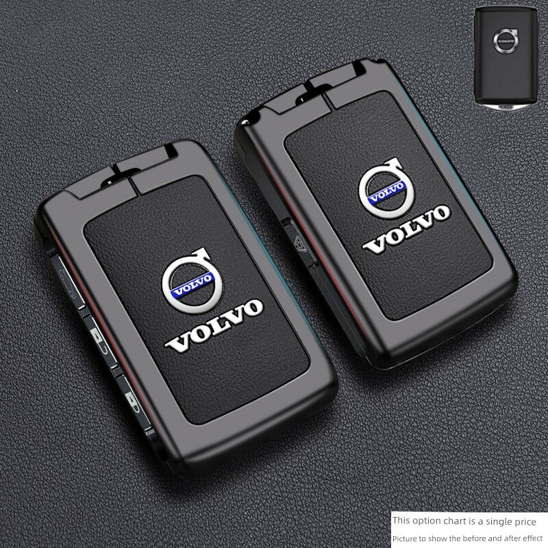Чехол для ключа Volvo 2025 года, модель XC60, из натуральной кожи, для S90, XC40, полный чехол для S60, мужской, для