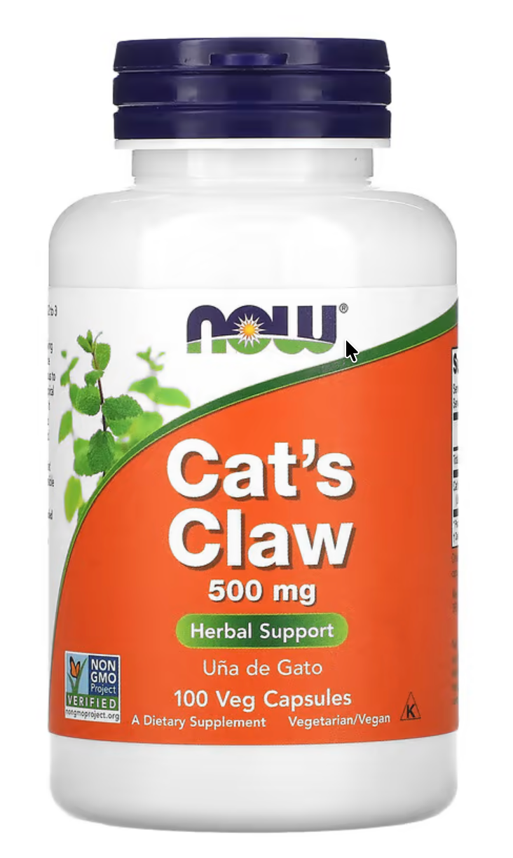 NOW Foods, CAT'S CLAW, кошачий коготь, 500 мг, 100 вегетарианских капсул