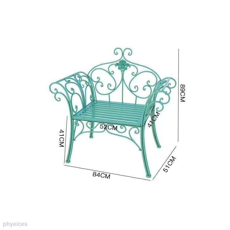 Стильное кресло садовое премиум металл 84х41х41 см