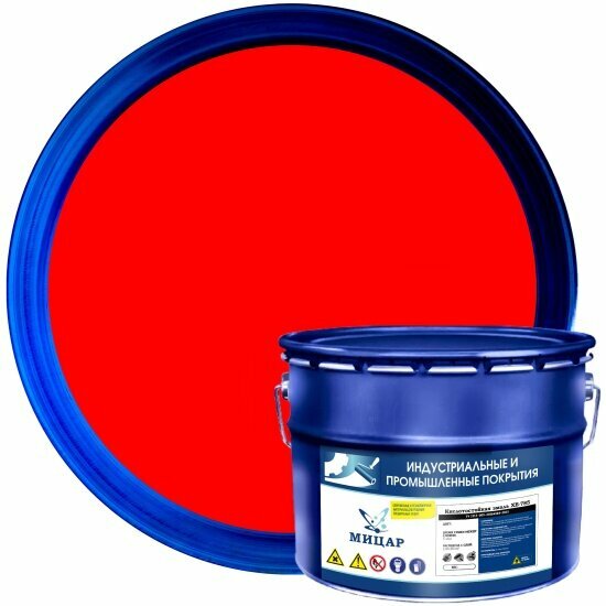 Эмаль Мицар ХВ-785, 10 кг, красный