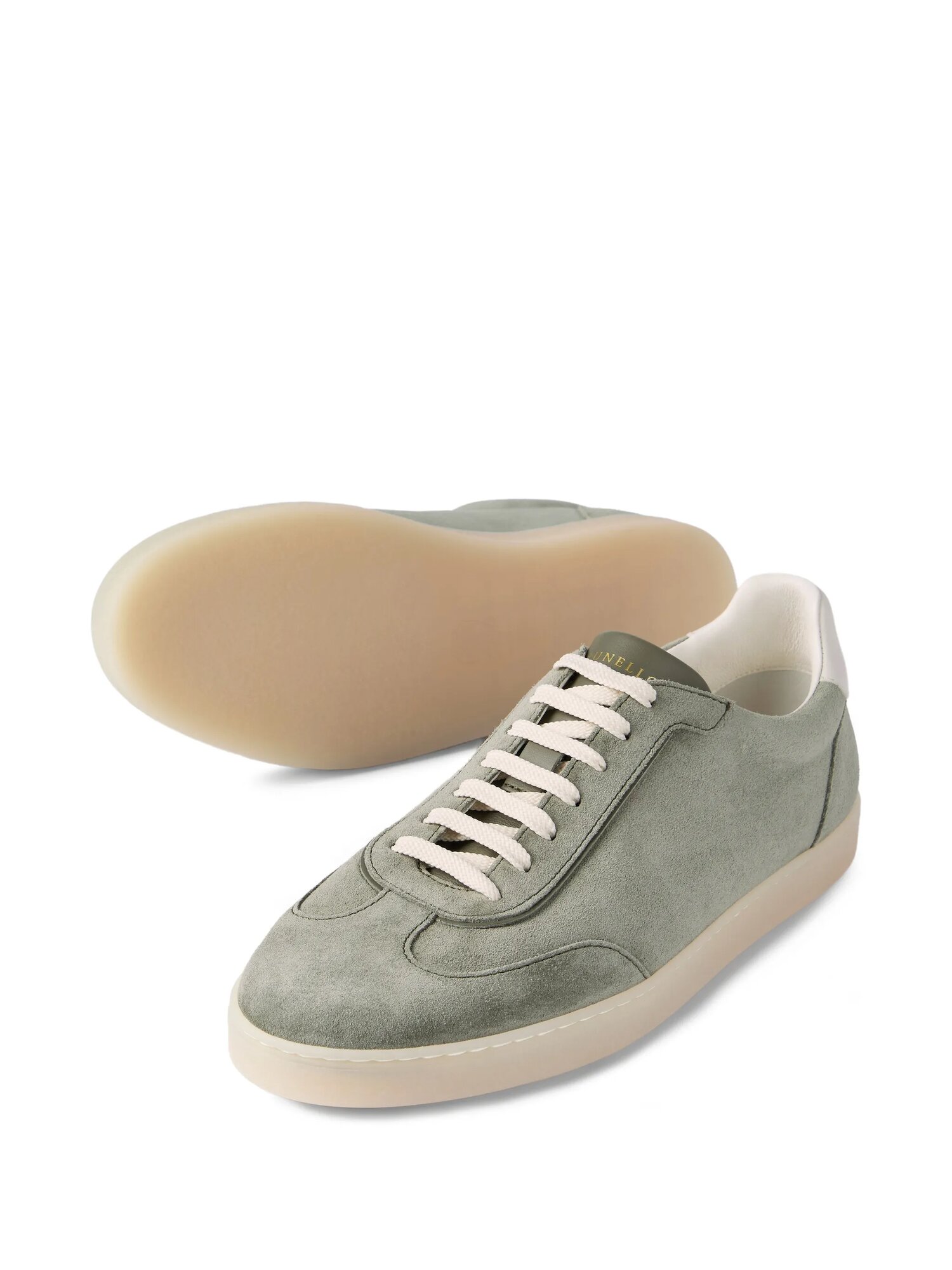 Кроссовки BRUNELLO CUCINELLI Suede sneakers, размер 42,5, green — фото 1