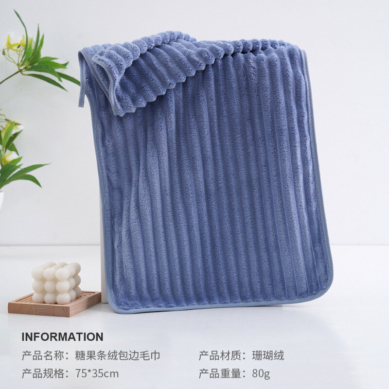 Бытовые конфеты бархат полотенце Коралловое бархатное полотенце для лица быстро впитывает воду Про синее 1