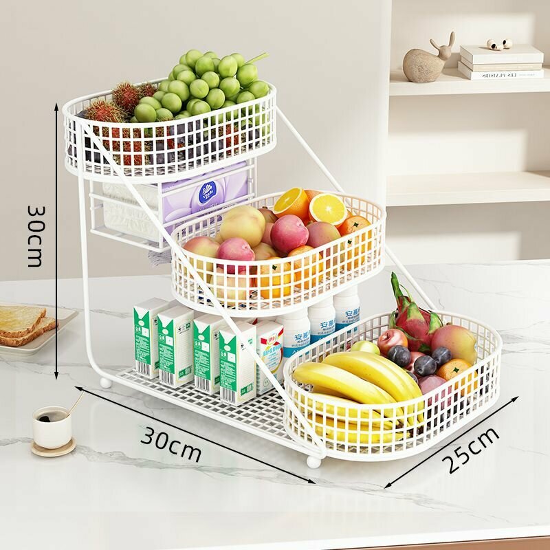 Фруктовая тарелка для гостиной, кофейный столик, домашняя тарелка, многослойная стойка для хранения, демонстрационная тарелка, легкая роскошь, высококачественная корзина