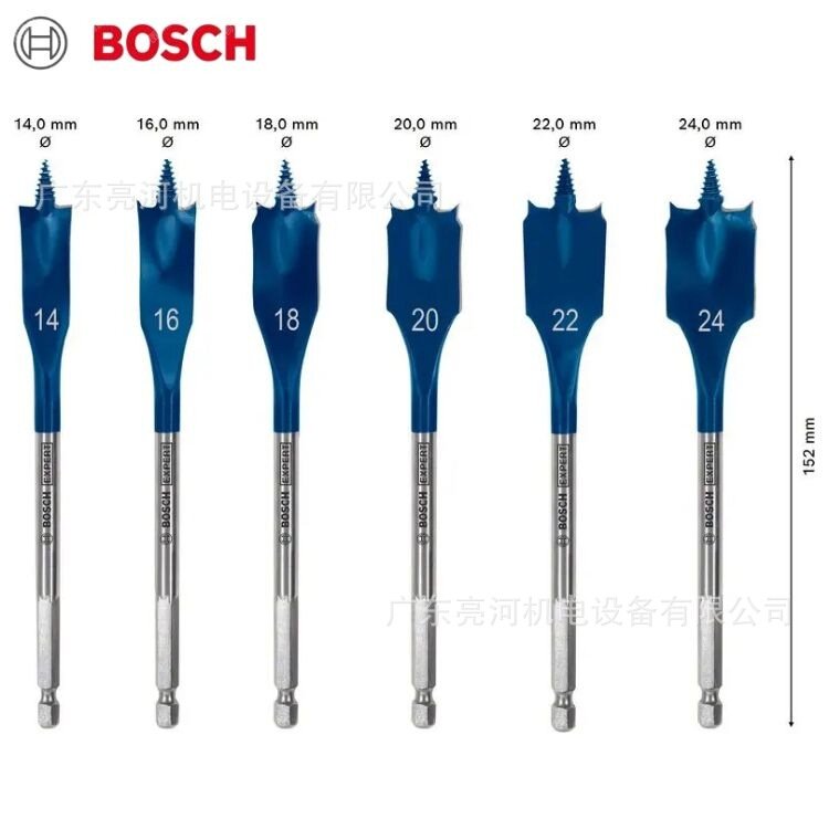 Немецкий Bosch 2608900332 Плоский сверло для деревообработки 6 шт. Шестигранные саморезы для деревообработки 1/4"