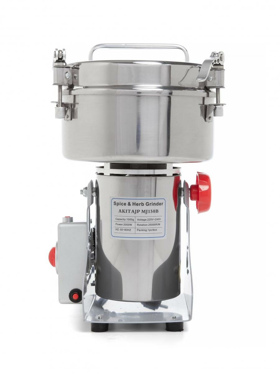 Электрическая ножевая мельница AKITAJP MJ150B (2000 Вт) для муки из зерна кофе сахарной пудры специй