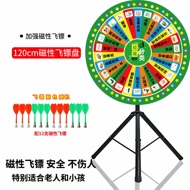 Колесо фортуны для классификации мусора, колесо удачи, реквизит для социальных игр, активность на улице