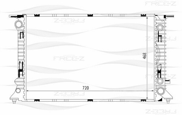Радиатор охлаждения FREE-Z AUDI Q5 08-> (KK0107)
