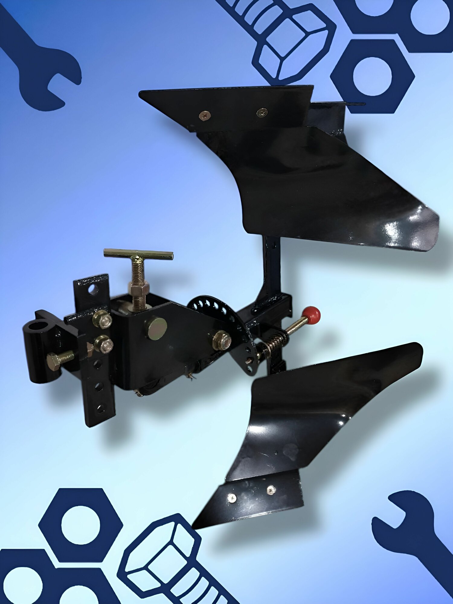 Плуг однокорпусный оборотный на тяжелый мотоблок