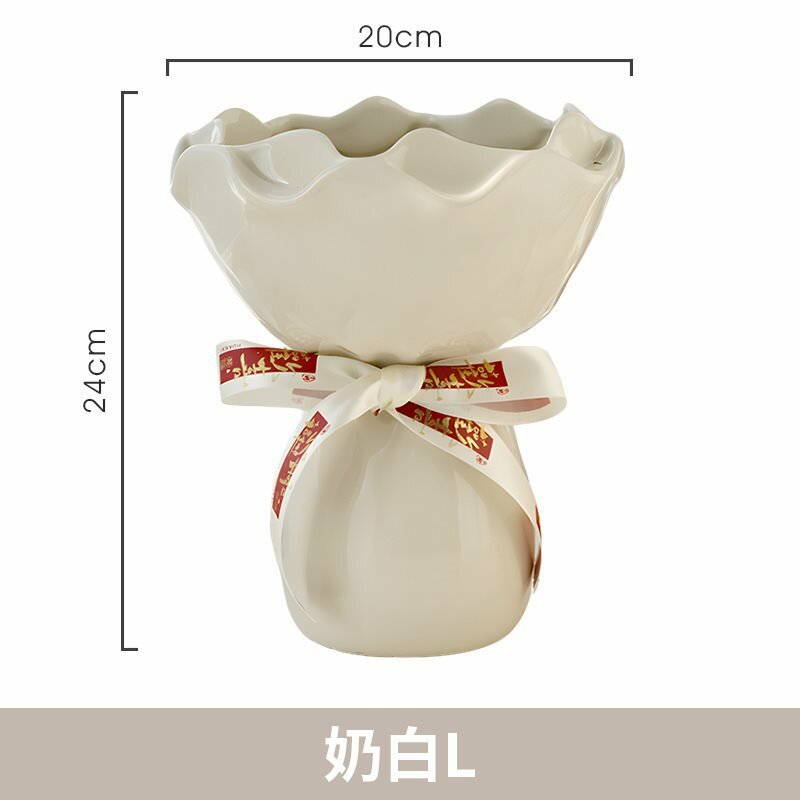 Винтажная керамическая ваза, декоративное украшение, легкая роскошь, маленькая ваза для цветов, высокая эстетика, свадебный подарок