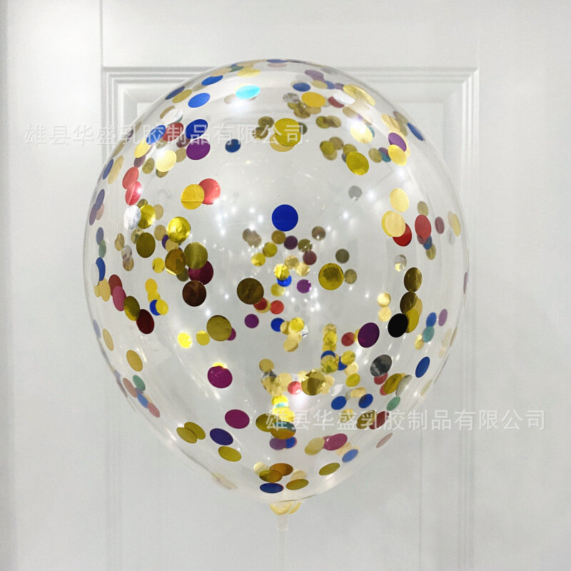 Производитель прозрачных блестящих шаров 12inch года, оптовая продажа конфетти-шаров, принадлежности для детских дней рождения, фестивальные украшения