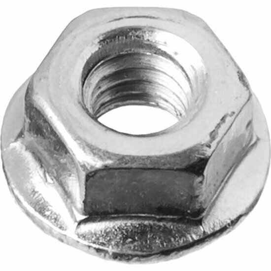 Гайка DIN 6923 Зубр с фланцем, M4, 5 кг, кл. пр. 6, оцинкованная, 303630-04