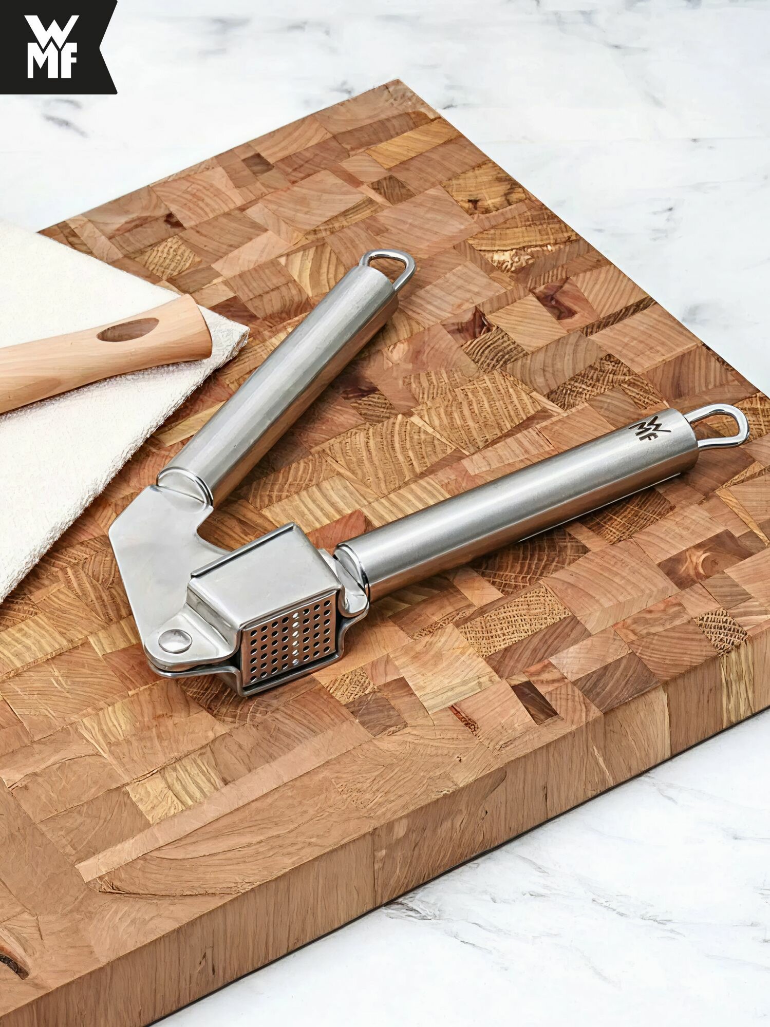 Чеснокодавилка, пресс для чеснока WMF "Profi Plus", нержавеющая сталь, 17 см