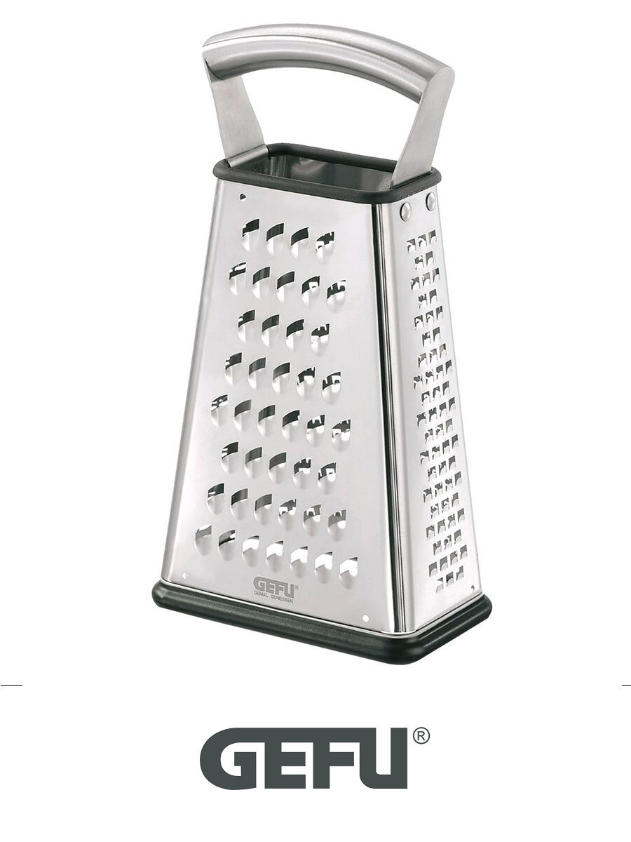 Терка четырехсторонняя Gefu, 13,6 х 8,1 см, нержавеющая сталь, Германия