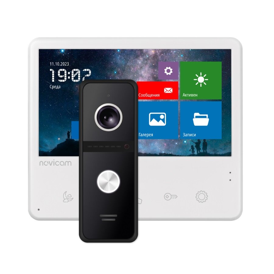 Комплект Full HD видеодомофона UNIT 7 FHD KIT Novicam v.4111