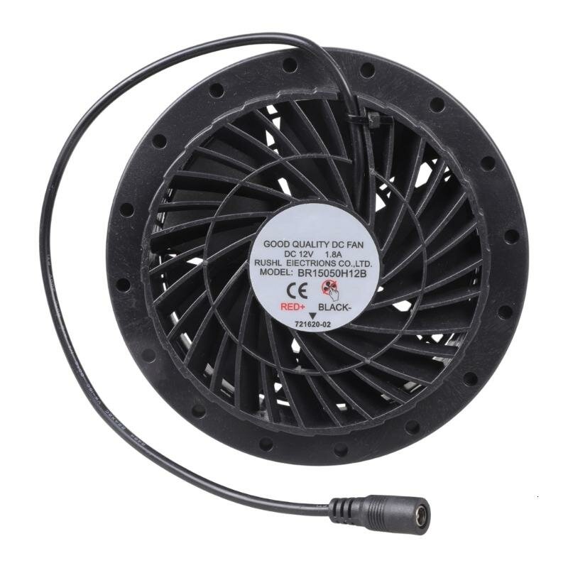 Мощный канальный вентилятор для вытяжки и охлаждения, Черный