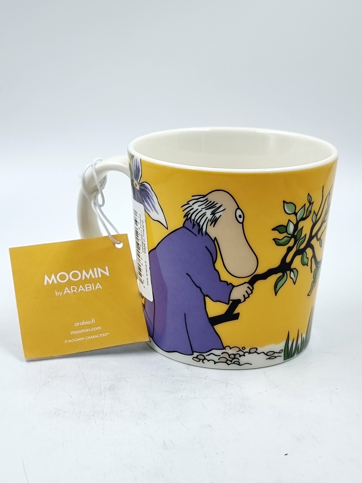 Кружка Moomin Arabia Hemulen Yellow, фарфор, 300 мл, жёлтая/фиолетовая