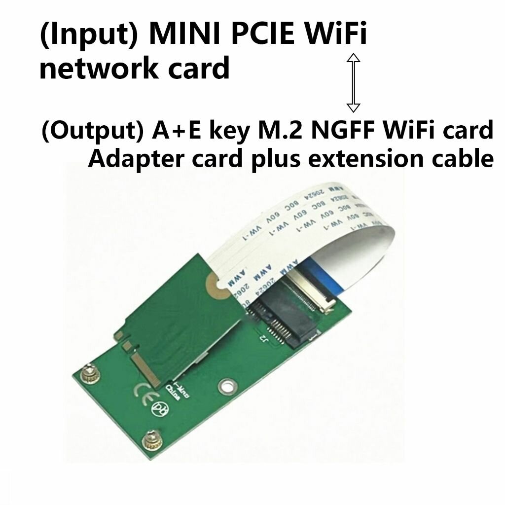 Кабель-удлинитель Mini PCIE для подключения к ключу A + E M.2 NGFF, сетевая карта Wi-Fi