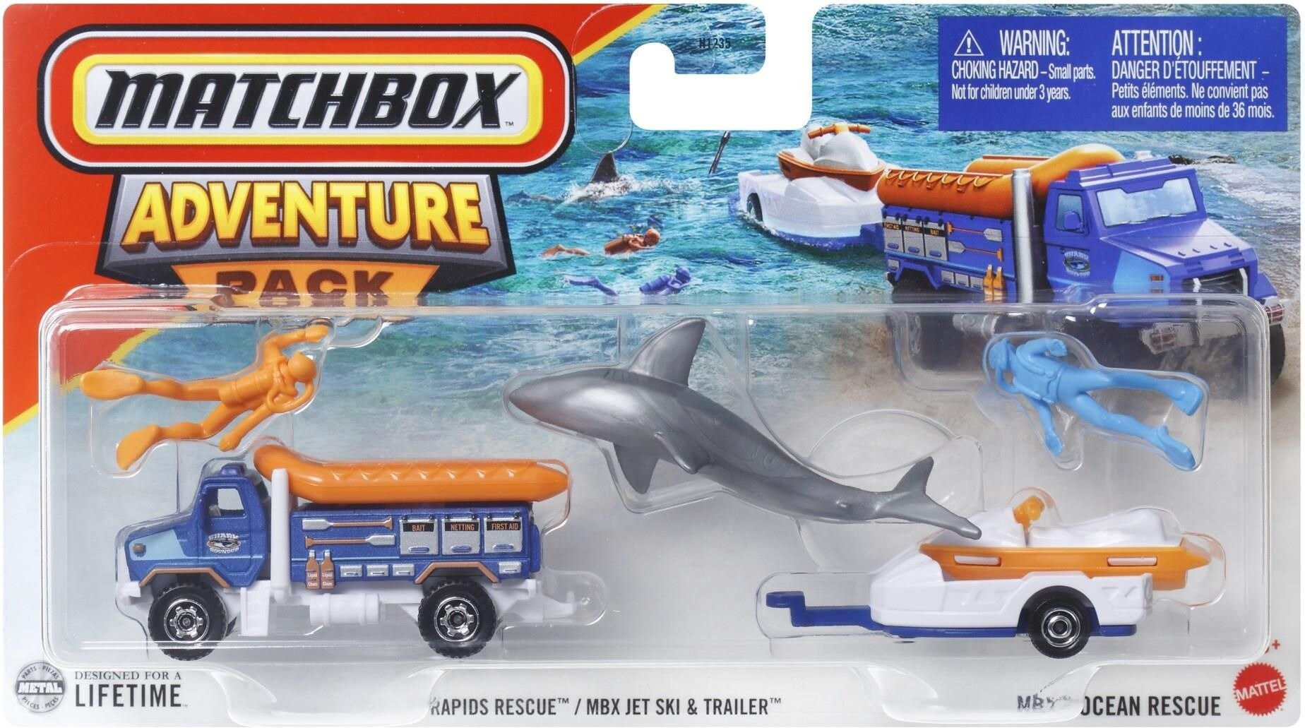 Набор Mattel Matchbox Adventure MBX Ocean Rescue Vehicles JCN16