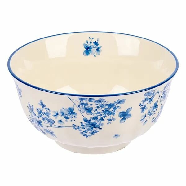 Салатник Фиори фарфор 650мл D15.1 h-7.5см слон. кость, синий Kunstwerk