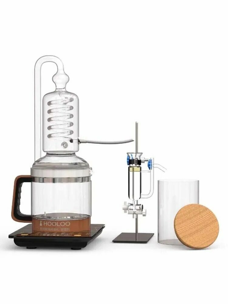 NOETLYO самогонный аппарат, гидролатор для эфирных масел, дистиллятор лабораторный, С Сепаратором Эфирного Масла, Высокоборосиликатный материал стеклянный, электрический нагрев