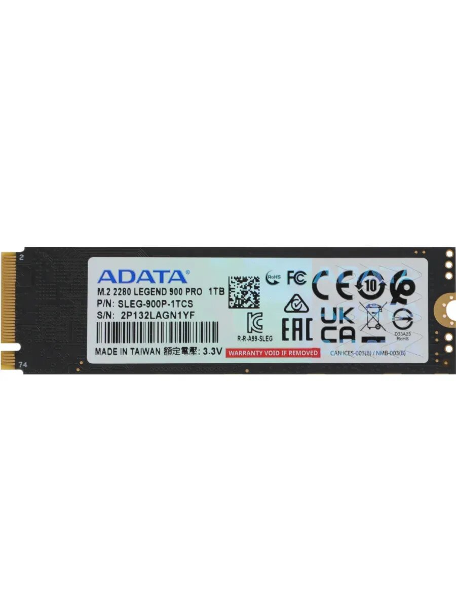 Накопитель SSD A-Data PCIe 4.0 x4 1TB SLEG-900P-1TCS Legend 900 Pro M.2 2280