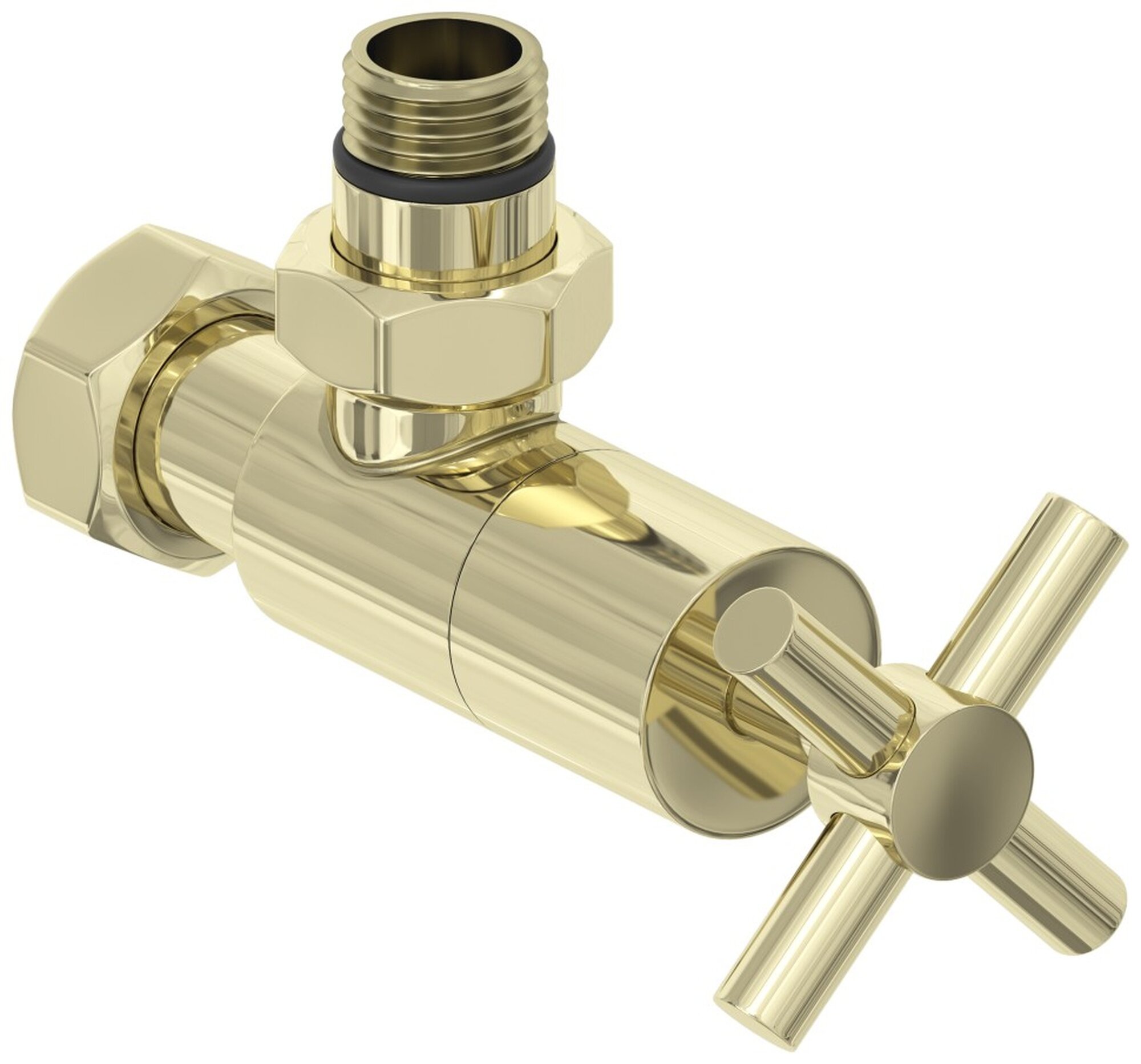 Вентиль угловой Сунержа, сталь, цвет золотистый, G 1/2" х G 3/4", 1 шт
