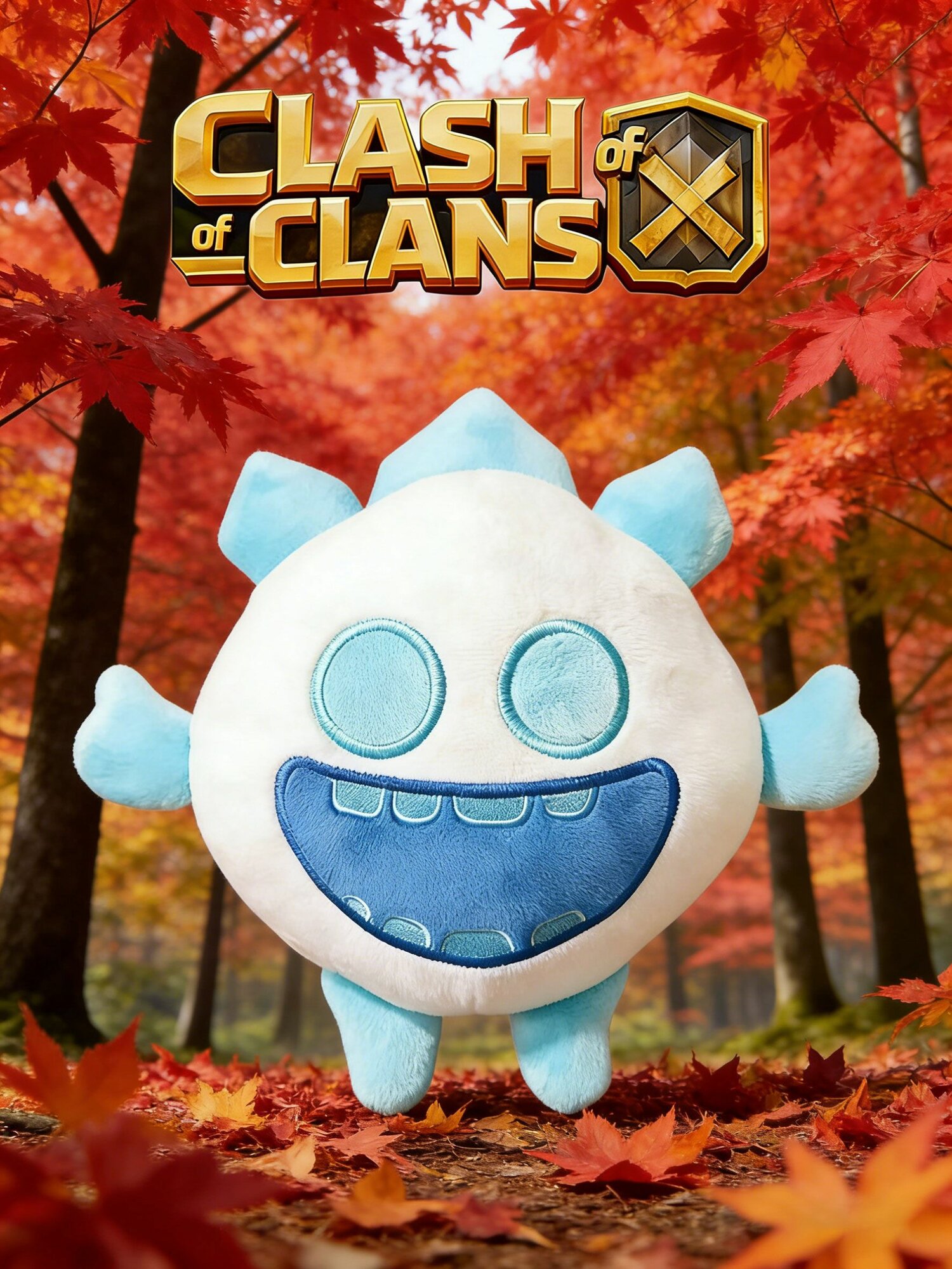 Мягкая игрушка Clash of Clans / Clash Royale: Ледяной дух (Ice Spirit), 9 см