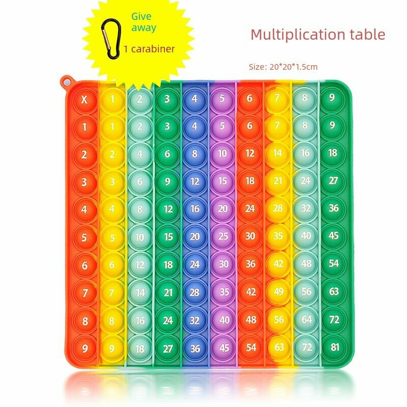 Детская развивающая игрушка с радужным прессом, цифры алфавита и таблицы умножения для мужчин и женщин, развивающие