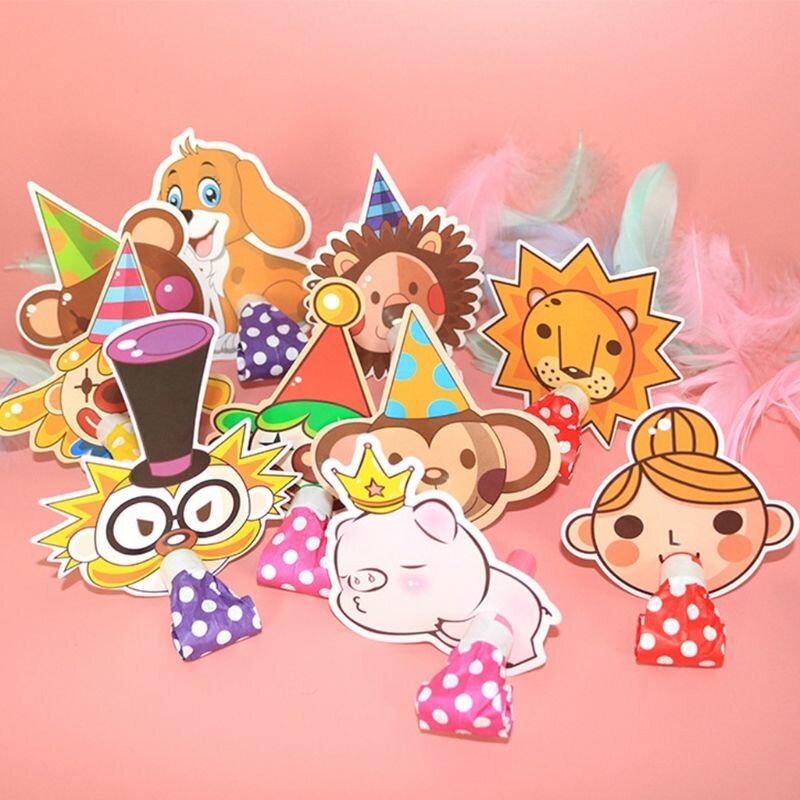 1 набор из 20 штук, дующий в свисток дракон, выдувающий рулет для вечеринки на день рождения-Мэри