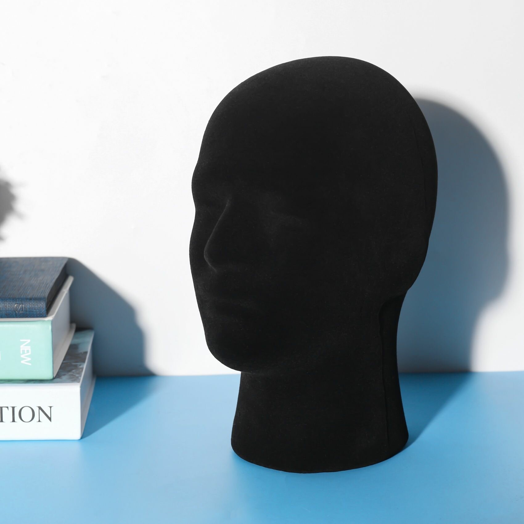 Мужской пенопластовый манекен-манекен, модель париков, очков, кепок, подставка для дисплея, черная