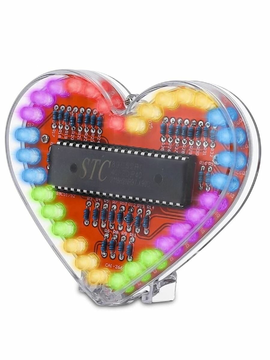 Светодиодный мигающий модуль RGB в форме сердца DIY Electronic Ki