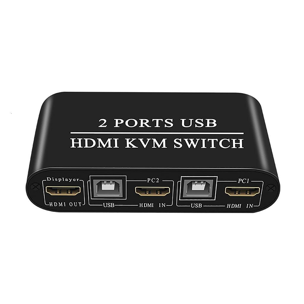2-портовый KVM-переключатель HDMI 4K, Черный