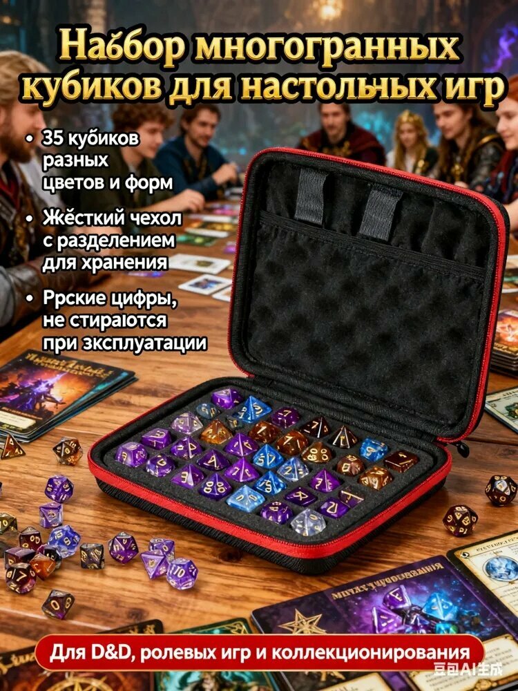 Cумка для игральные кости (70 Пещера) хранения и переноски Дайскейс для кубиков на днд