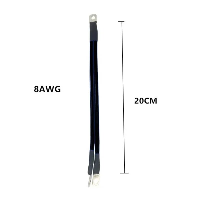 Термостойкий силиконовый провод 8AWG с медными наконечниками HeltecBMS 8AWG Black