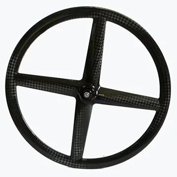 Карбоновые колеса 700c 4-спицевые Clincher для дорожного велосипеда Черный, NO Brake Surface, Clincher, Road Hub, Only 1 Front Wheel, Желтый